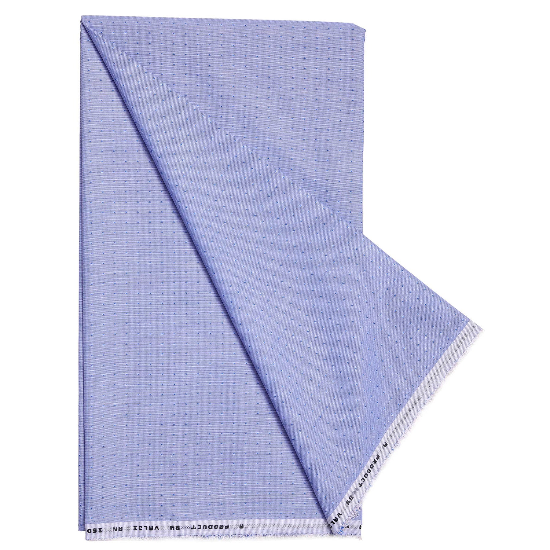 Dotted Blue Men's Cotton Unstitched Uniform Shirt Fabric For Corporate ...