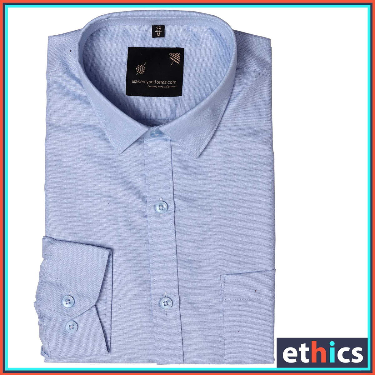 Light Blue Plain Corporate Uniforms Shirts For Office Staff– Uniform Sarees