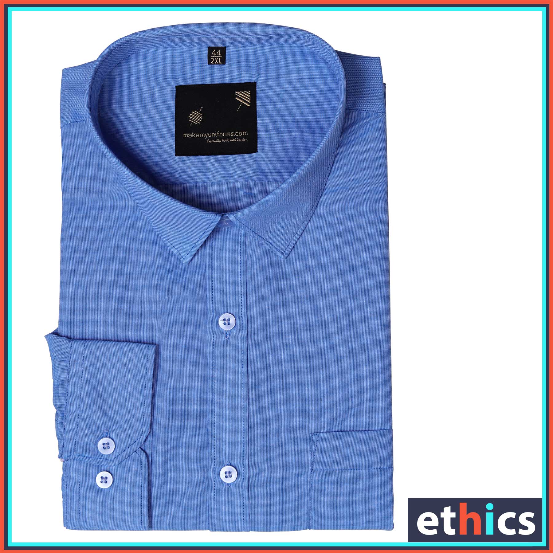 Blue Formal Men's Uniform Shirt For Corporate Office Staff– Uniform Sarees
