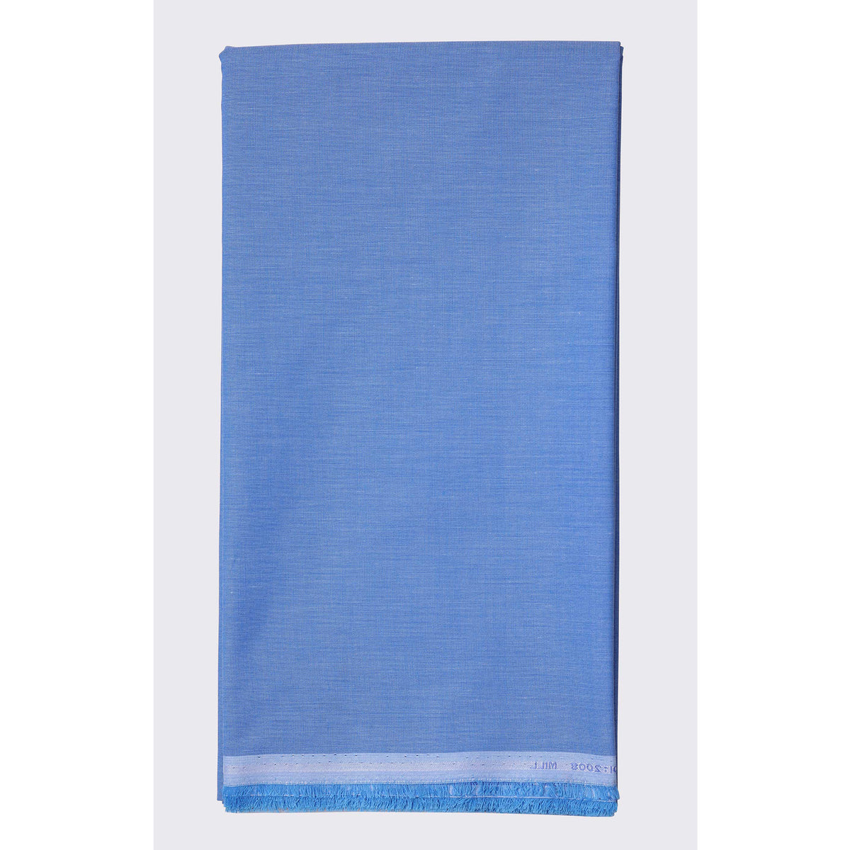 Blue Plain Men's Cotton Corporate Uniforms Unstitched Shirt Fabric ...