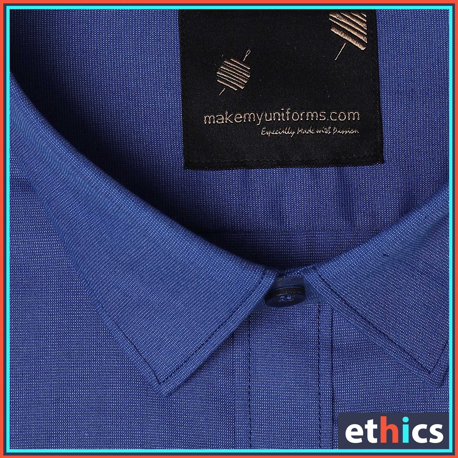 Solid Blue Mens Formal Uniform Shirt For Corporate Office Staff ...